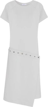 Gloria Coelho asymmetrical-hem midi dress - Grau