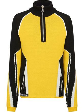 Balmain sweat zipp&eacute; &agrave; design colour block - Jaune