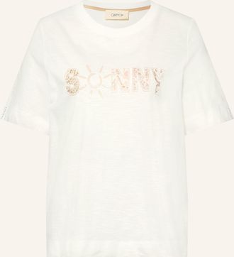 Cartoon Cartoon T-Shirt Im Materialmix beige