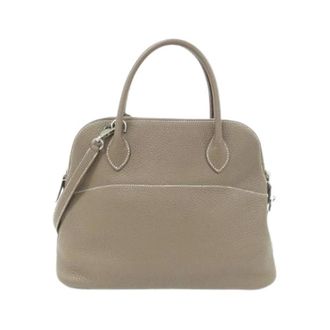 Herm&egrave;s Pre-owned Cuir sacs-main - Femme - Pre-owned - Beige - Taille: ONE Size