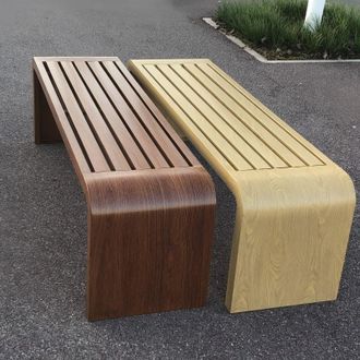 Generic Gartenbank 2 Personen Metall Stahl Bank Sitzbank Ohne R&uuml;ckenlehne 100/120/150/180 cm Verandabank Wetterfest Balkonbank Mit Holzmaserung Terrassenbank 