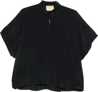 Momoni Femme, Blouses et Chemises, Noir, Taille: 40 FR Brooklyn Short-Sleeve Shirt