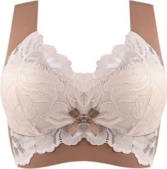 Generic Soutien-gorge d&eacute;contract&eacute; r&eacute;glable et respirant sans anneau en acier pour femme, kaki, 4XL