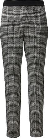 Comma Schmale Hose mit gewebtem Karomuster