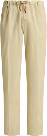 Kiton Homme, Pantalons, Jaune, Taille: W32 Pantalon en lin et coton m&eacute;lang&eacute;