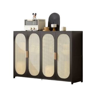 Generic Einbauschrank mit Stauraum, Kaffeetheke mit Schubladen und sichtbaren Acrylt&uuml;ren, Teeschrank aus Holz, geeignet for Flure und Eingangsbereiche(Color2,