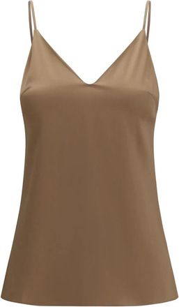 Brunello Cucinelli Stretch Silk Satin Camisole - - Tops - Damen - Braun - S