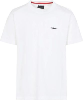 Kiton Homme, Tops, Blanc, Taille: M T-shirt en coton