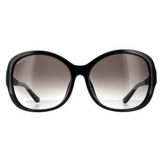 Ferragamo Butterfly Damen Schwarz Grau Gradient Sonnenbrille