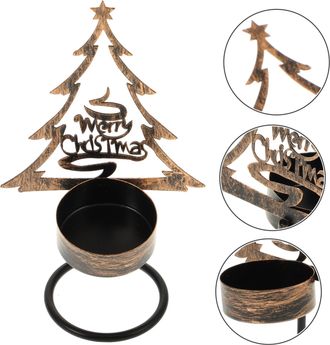 Cabilock Weihnachtlicher Kerzenhalter Aus Robustem Eisen Hitzebeständig Dekorativer Tischkerzenständer Als Festliche Advents Weihnachtsdeko Einzigartiges Desig