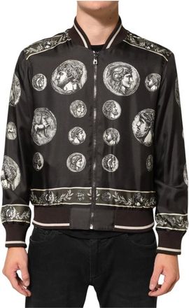 Dolce & Gabbana Homme, Vestes, Noir, Taille: XS Bomber Jacket