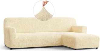 Paulato by GA.I.CO. PAULATO - Bezug f&uuml;r Sofas mit rechter Halbinsel (gesehen von vorne), Sofabezug f&uuml;r Ecksofa in L-Form aus Stretch-Mikrofaser, kratzfestes und maschinen