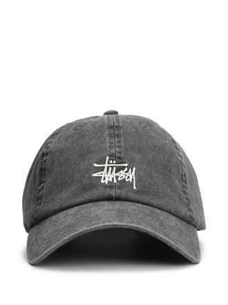 Stüssy Baseballkappe mit Logo-Stickerei - Grau