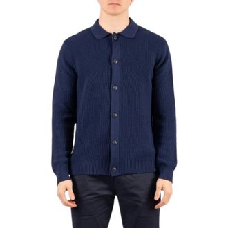 Fay Pullover mit langen &Auml;rmeln - - Knitwear - Herren - Blau - L