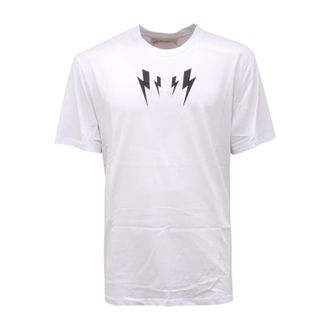 Neil Barrett Mirrored Bolt T-Shirt - - Tops - Herren - Wei&szlig; - L