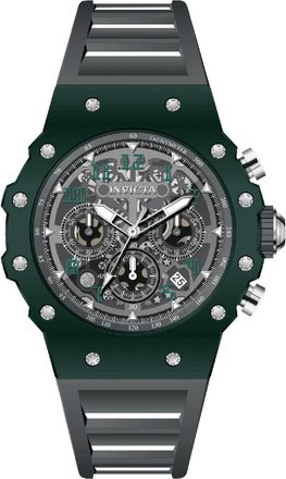 Invicta Racing 69657 Herrenuhr - Quarzwerk - Acryl mit silbernem Zifferblatt - 43 mm