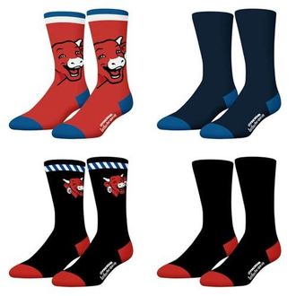 Freegun Chaussette Homme La Vache Qui Rit, Chaussettes Homme Coton, Douces et Confortables (Lot de 4), Noir Taille 43/46
