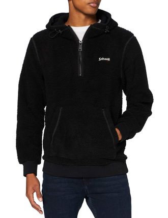Schott NYC Herren Swandric1 Kapuzenpulli, Schwarz, X-Large
