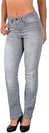 ESRA Jean Femme Pantalon en Jean Femme Jeans Taille Haute Grandes Tailles Straight fit G800