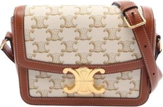 Celine Sac bandouli&egrave;re vintage Pre-owned en toile - Femme - Pre-owned - Beige - Taille: ONE Size