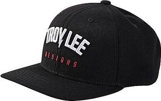 Troy Lee Designs Curved Bill Snapback Hat, Bolt Black