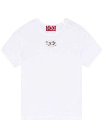 Diesel t-shirt à plaque logo - Blanc