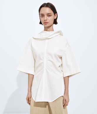 Bottega Veneta Haut en toile de coton compacte - Blanc - Femme - 36