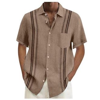 Generic Chemises tendance pour homme, chemisier r&eacute;gulier formel, chemise d&eacute;contract&eacute;e &agrave; manches courtes avec boutons, chemise d&eacute;t&eacute; pour la plage pour homme, c