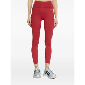 adidas High-Waisted Recycled Polyester Leggings - Red