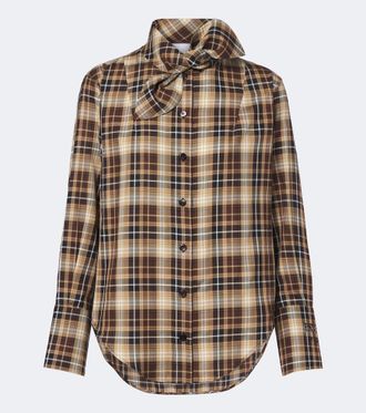 Patou Chemise en coton &agrave; carreaux