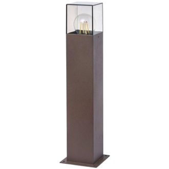 Trade Shop Trade Shop - LAMPIONE GIARDINO PER VIALETTI LAMPIONCINO ROSSO RUGGINE DA ESTERNO IP44 ATTACCO E27 B440