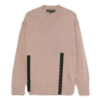 Federico Cina Corset Distressed Crewneck - - Knitwear - Damen - Beige - XS