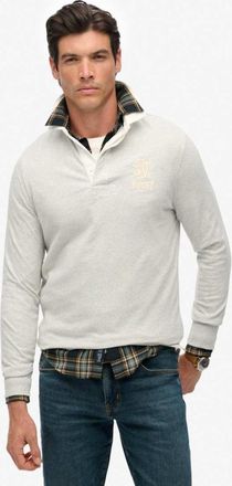 Superdry Vintage Athletic - Top style rugby en jersey - Gris cadet chin&eacute;