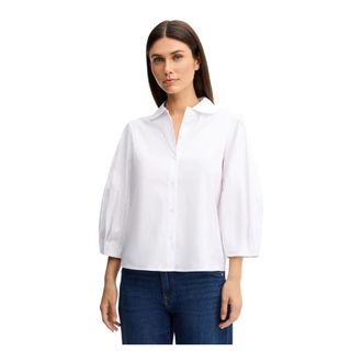 Joop Popeline-Bluse mit kurzen &Auml;rmeln - - Blouses & Shirts - Damen - Wei&szlig; - XL