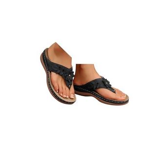 Generic Sandales orthop&eacute;diques pour femme - Tongs confortables avec soutien de la vo&ucirc;te plantaire - Sandales d&eacute;t&eacute; d&eacute;contract&eacute;es - Sandales compens&eacute;es habill&eacute;e