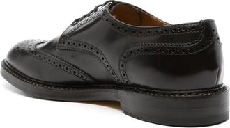 Doucal's Perforated Calfskin Oxford - Brown