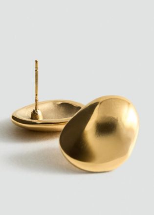 Mango Runde Ohrringe mit Relief aus Edelstahl gold - Damen - Einheitsgr&ouml;&szlig;e - MANGO