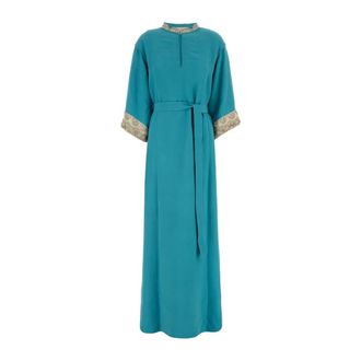 Valentino Garavani Crepe Long Dress - - Dresses - Damen - Blau - M