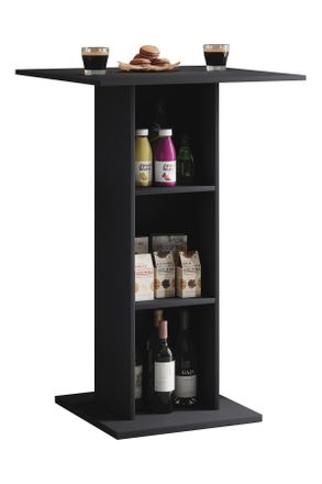 MID.YOU Mid.you Bartisch, Schwarz, Holzwerkstoff, quadratisch, 70x108x70 cm, Esszimmer, Tische, Stehtische