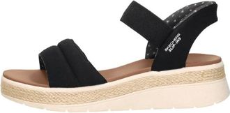 Skechers Femme, Sport, Noir, Taille: 36 EU Bobs Sun Ray Sandalen Plat