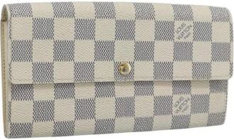 Louis Vuitton Portefeuille long Damier Azur Pre-owned - Femme - Pre-owned - Blanc - Taille: ONE Size