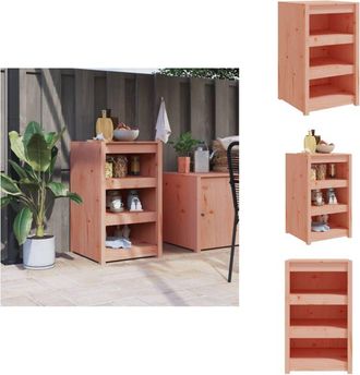 vidaXL Outdoor-K&uuml;chenschrank 55x55x92 cm Massivholz Douglasie - Gartenm&ouml;bel - Holzm&ouml;bel - Au&szlig;engrill - K&uuml;chenausstattung - Esstischset