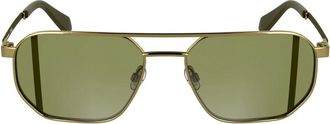 Calvin Klein Homme, Accessoires, Jaune, Taille: ONE Size Lunettes de soleil rectangulaires modifi&eacute;es