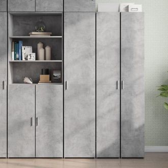 vidaXL Vidaxl - Buffet haut gris b&eacute;ton 40x42,5x185 cm bois ding&eacute;nierie