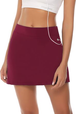 iClosam Rock Damen mit Hose Integriert Tennis Rock Kurz Hohe Taille Sportrock Golfrock 2 in 1 mit Innenshorts und Seitlichem Schlitz Activewear-R&ouml;cke f&uuml;r Spor