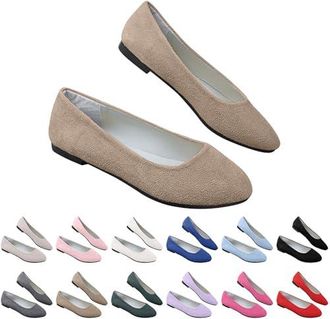 Generic Ballerines plates pour femme - Confortables et &eacute;l&eacute;gantes - Chaussures basses classiques unies - Style d&eacute;contract&eacute; - Super douces et confortables - Pou