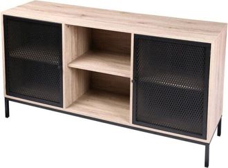 M&S Collection M&s - Buffet 2 portes 140x40x75 cm naturel et noir - tanami