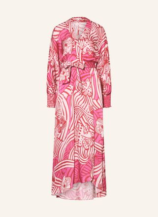 Poupette St Barth Strandkleid Kristen In Wickeloptik pink