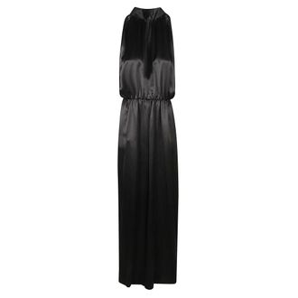 Crida Milano Seidenanzug Schwarz Hergestellt in Italien - - Jumpsuits & Playsuits - Damen - Schwarzk - S/M