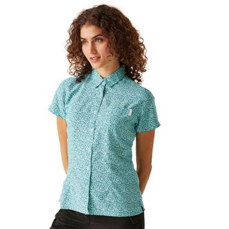 Regatta Damen Funktionsbluse Bluse Wanderbluse Mindano VIII, Farbe:Mint, Artikel:-Z82 Bleached Aqua, Gr&ouml;&szlig;e:36